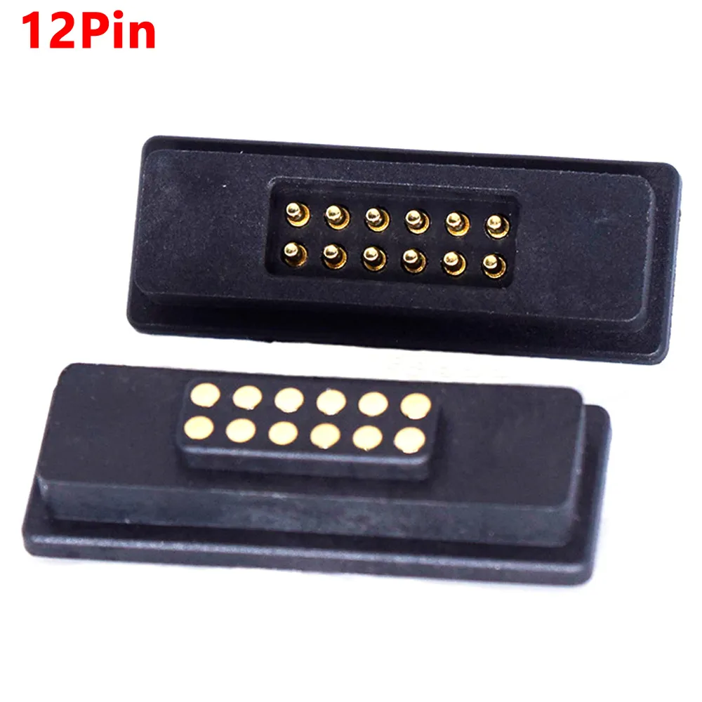 14 Pin DC Magnetic Pogo Pin Connector Pogopin Male Female 2A Waterproof ...