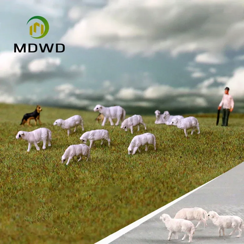 White Sheep Animal Model Toy, Diorama Landscape Ho N Scale Train ...