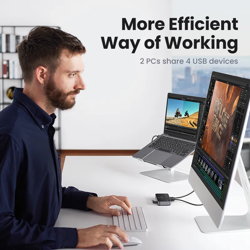 USB Peripheral Sharing Switch - 2-Port USB 3.0 Switch for Keyboard ...