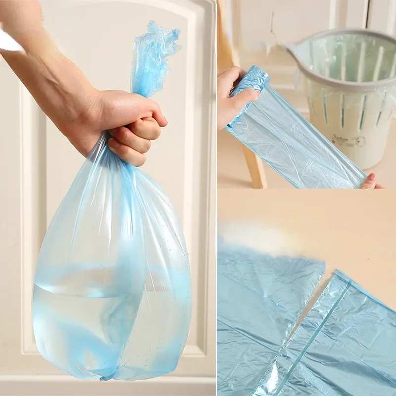 Thickened Vest Type Garbage Bags - 1 Roll, Large Kitchen Trash Bags ...