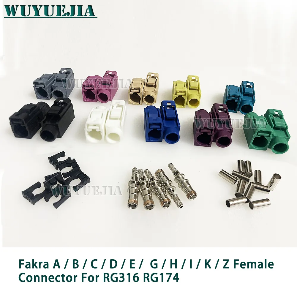 10-Pack Fakra Female Jack Soldering RF Coaxial Connectors for RG316 ...