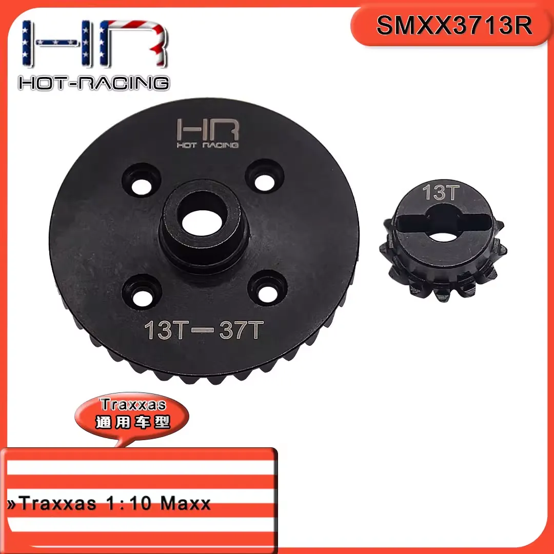 Hardened Steel Front Rear 37T/13T Helical Diff Drive Gear for TRAXXAS 1 ...