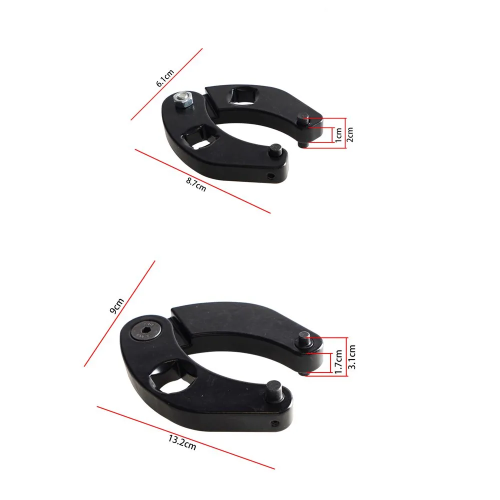 2-Pack Adjustable Gland Nut Wrench Set for Hydraulic Cylinders - Black ...