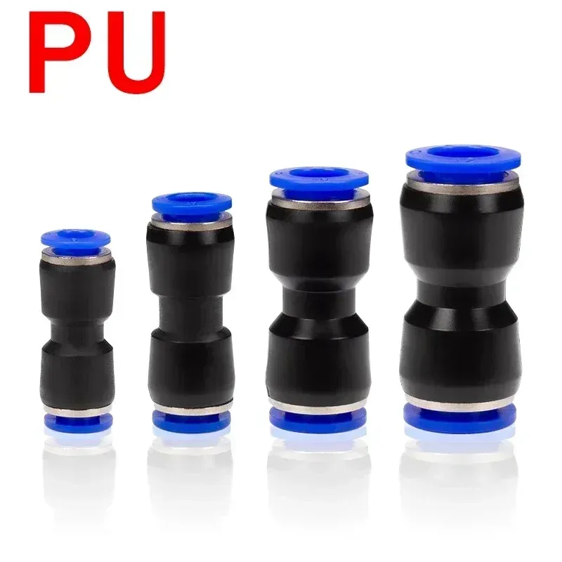 PU PY Pneumatic Air Quick Fittings With Push In Hose And Plastic Ip68 Connector In 4mm 14mm ...