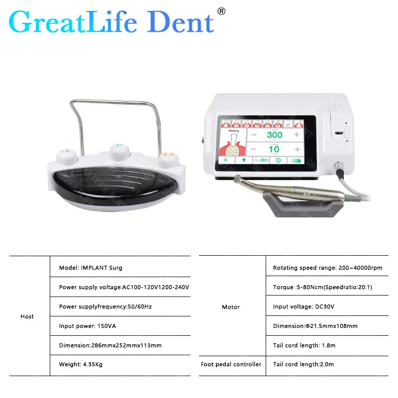DHgate.com:GreatLife Dent Implant Motor: LED Touchscreen, 20:1 ...