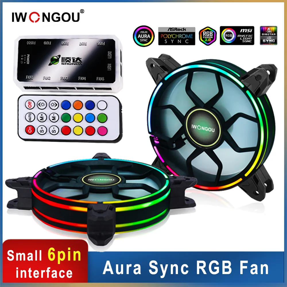 IWONGOU 120mm ARGB PWM PC Case Fans Kit 6 Pin... From Ddmyapr, $23.59 ...