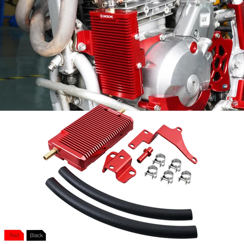 Motocross 80ML Billet Aluminum Engine Oil Cooler Kit for Honda XR650L ...