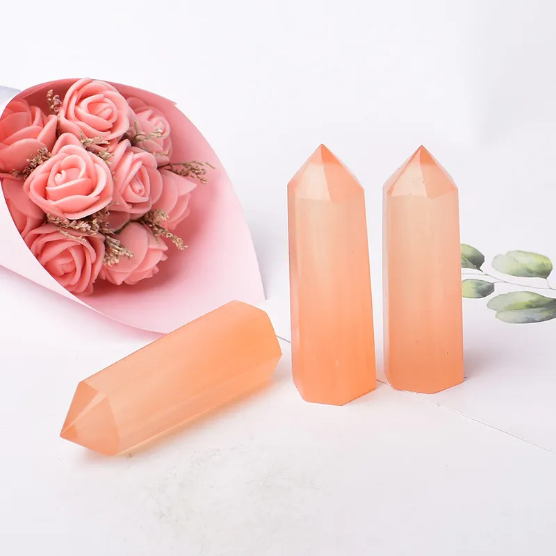 Natural Selenite Quartz Crystal Point Healing Wand Obelisk for Chakra ...
