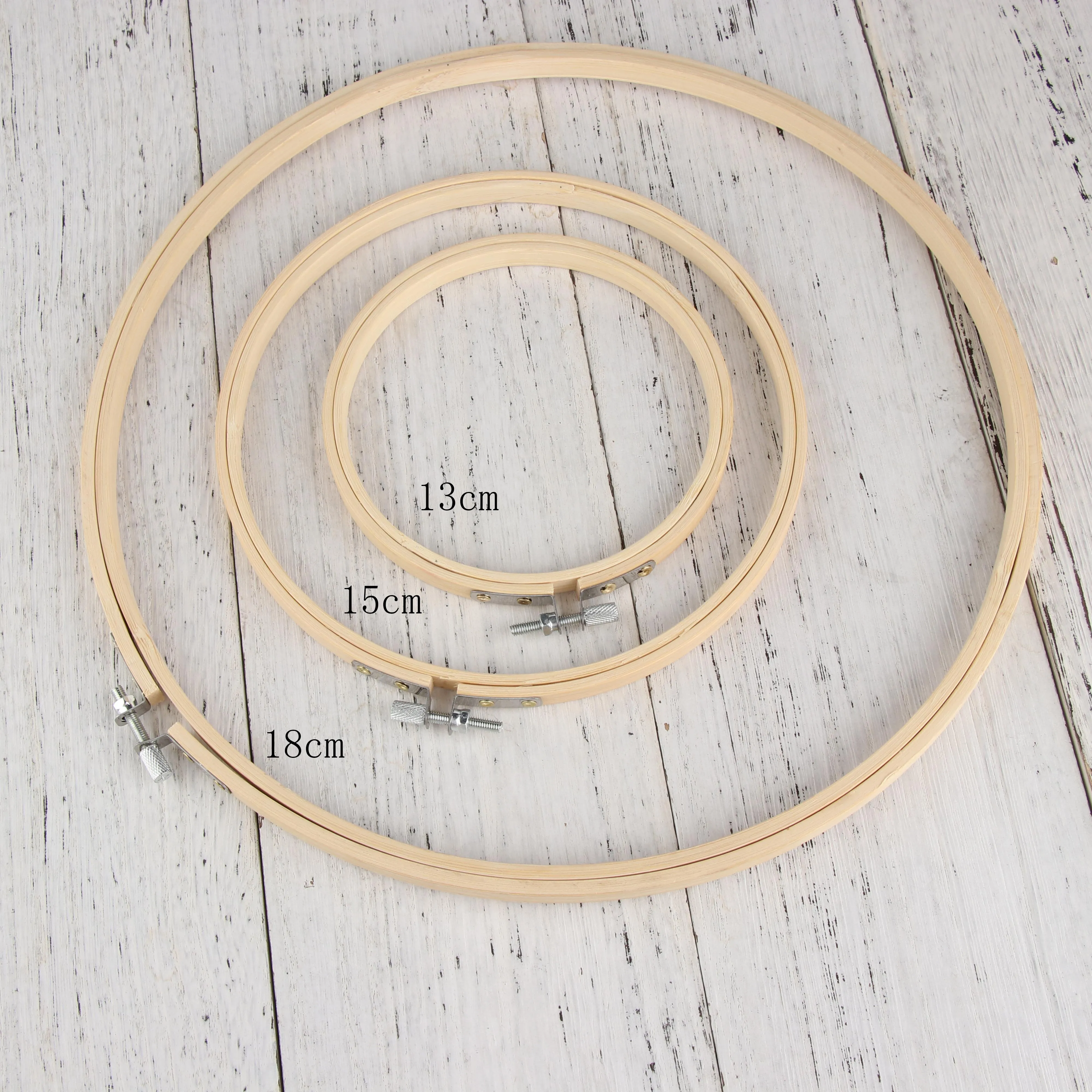 Bamboo Frame Cross Stitch Hoop Set: 8/10/13/15/18/30cm for DIY ...