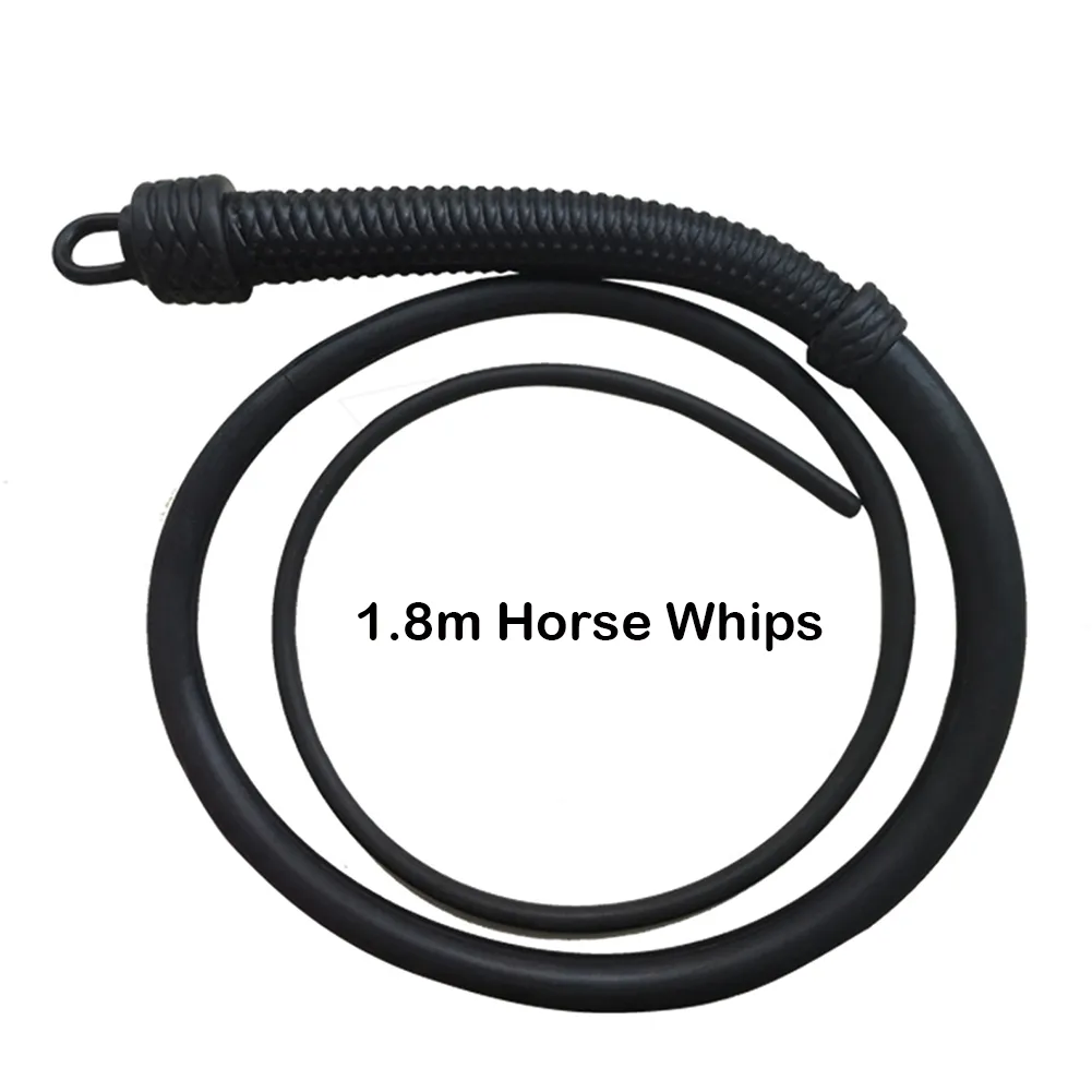 Equestrian Rubber Horse Whip - 1m, Super Long Riding Whip for Outdoor ...