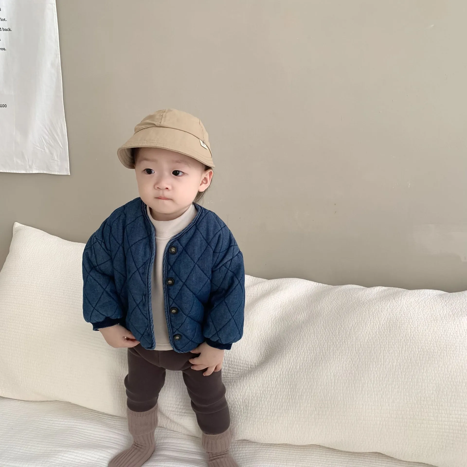 DHgate.com:Baby & Toddler Velvet Denim Jacket: Winter Long Sleeve Warm ...