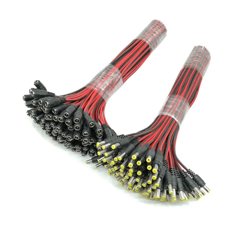 Male Female Electrical Connectors Pigtail DC Power Adapter 5.5x2.1mm ...