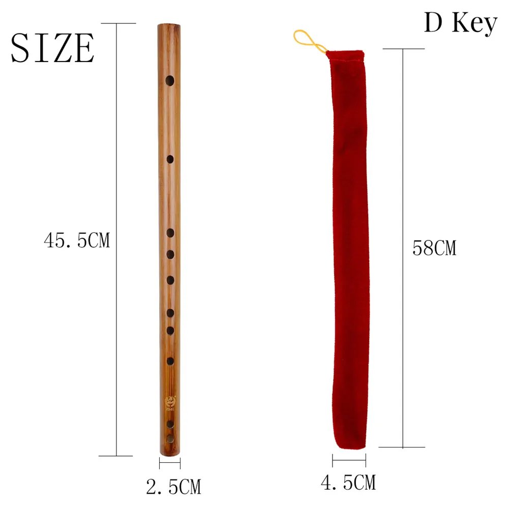 Traditional Wooden Flute Woodwind Musical Instrument Beginner Gift C D ...