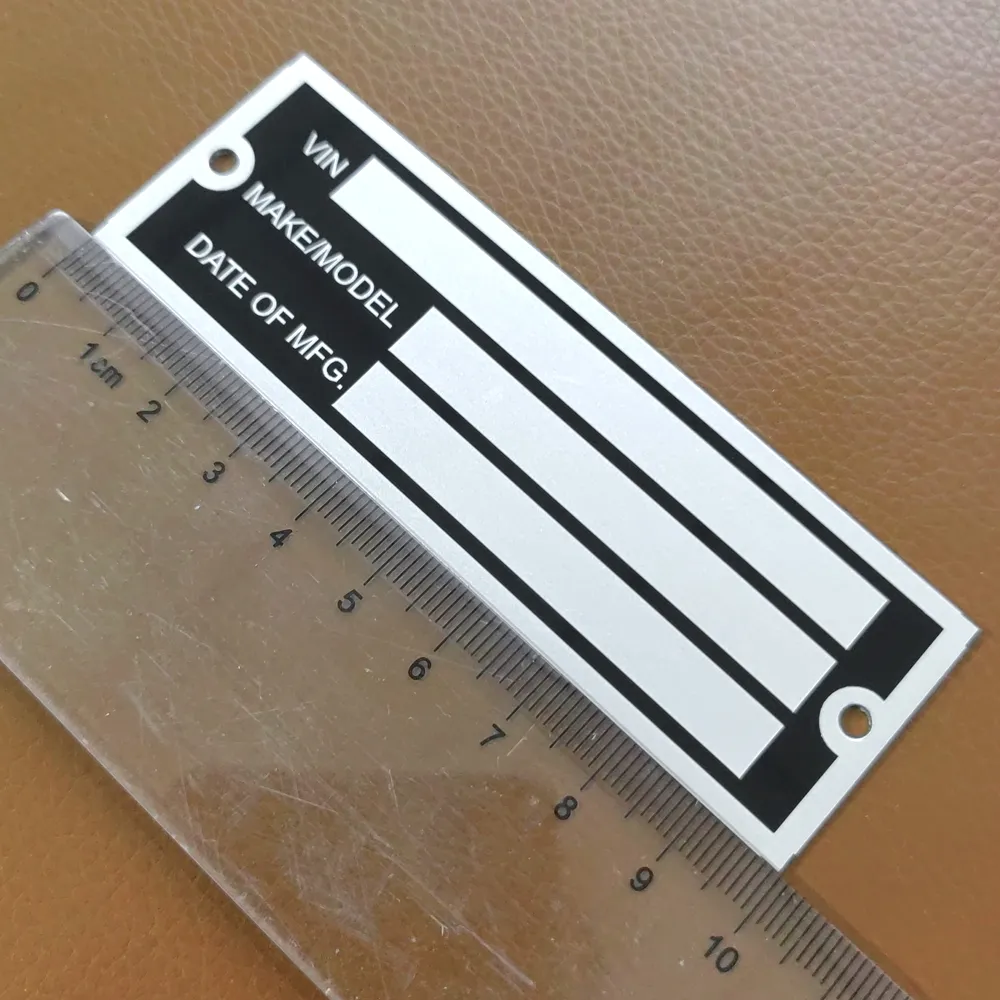 100 X 33mm Blank Or Engraved Aluminum Trailer VIN Serial ID Tag Plate ...
