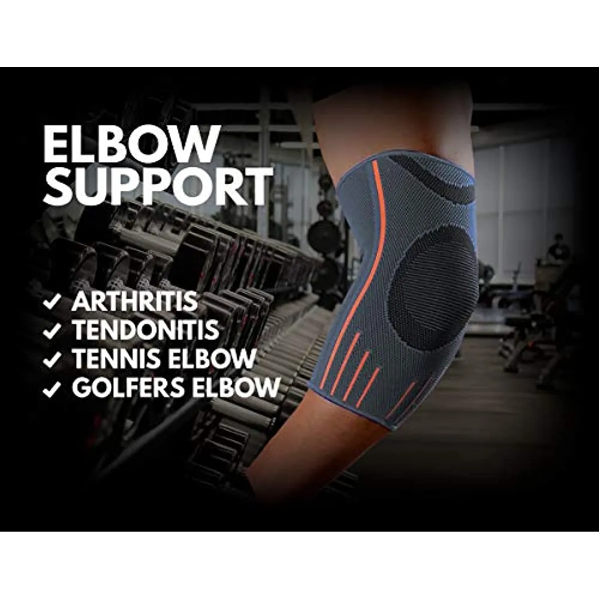 DHgate.com:1 Pair Breathable Knitted Elbow Pads with Adjustable ...