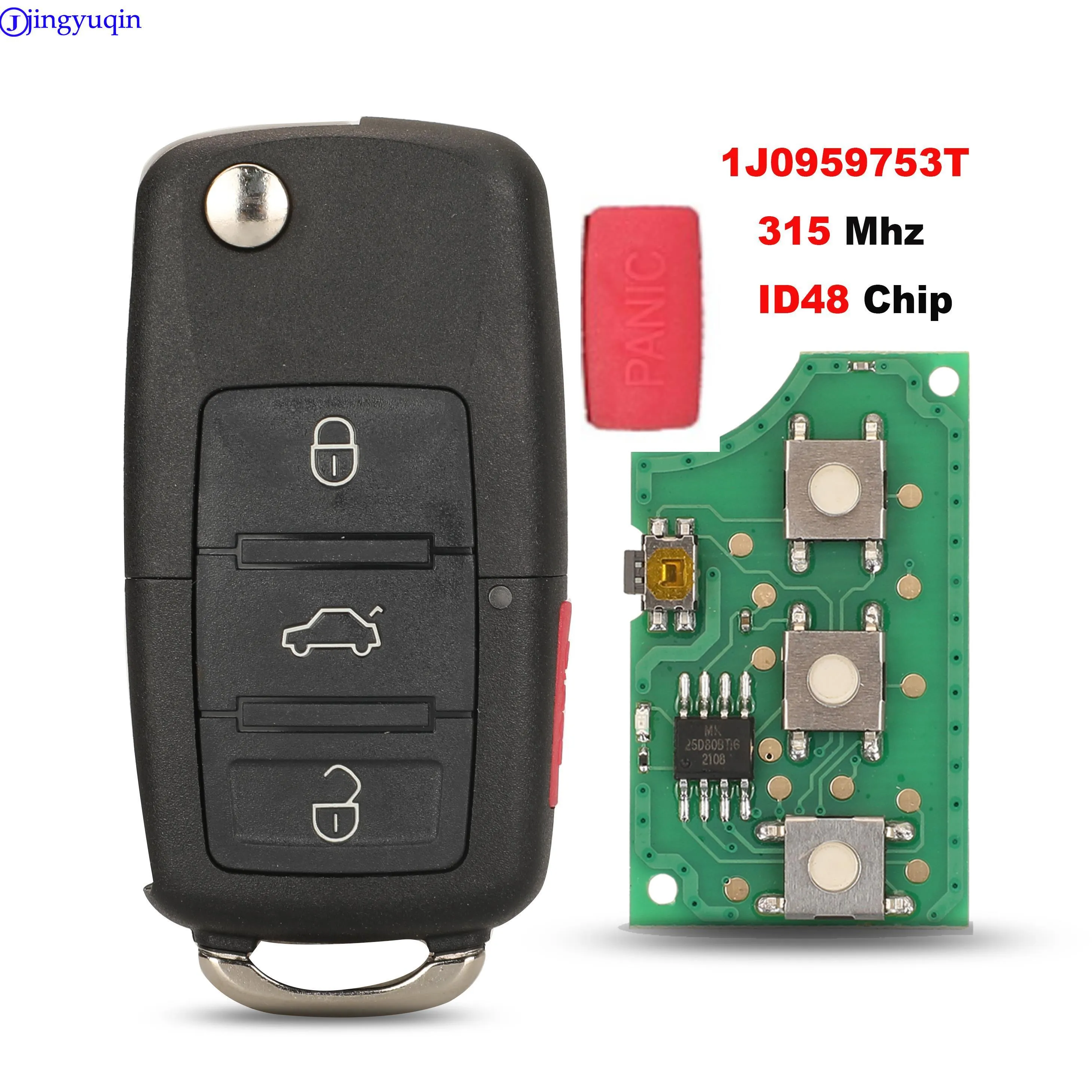 DHgate.com:Upgraded jingyuqin Car Key Fob Replacement for VW Volkswagen ...