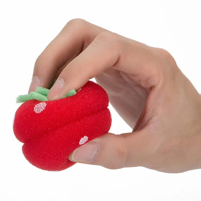 Pink Foam Hair Curlers Soft Sponge Strawberry Ball Rollers for Hair ...