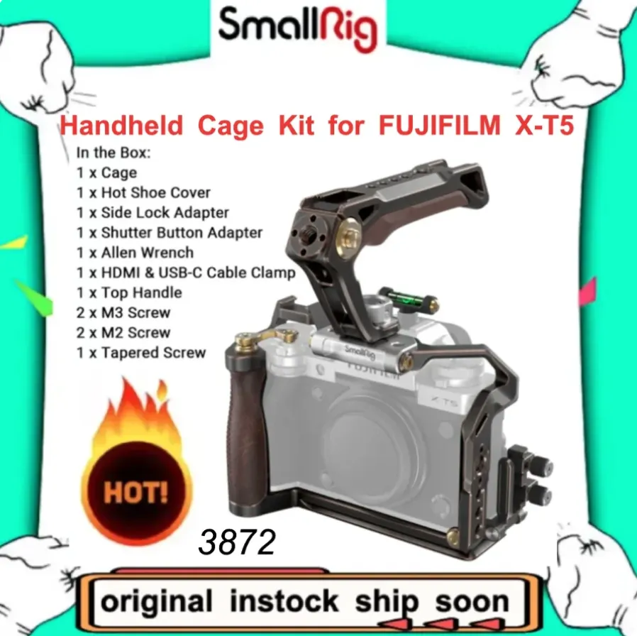 Retro Camera Cage Kit: Handheld Stabilizer + HDMI Clamp & Level, Best ...
