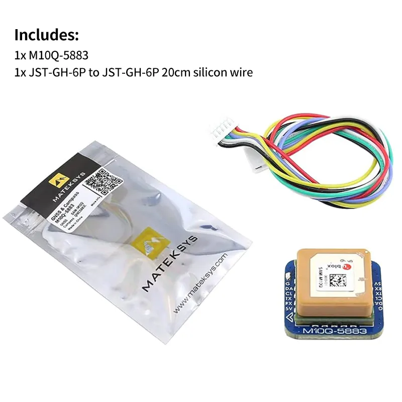 DHgate.com:Matek M10Q-5883 M10 GPS Module GNSS & Compass QMC5883L w/ Patch Antenna for RC FPV ...