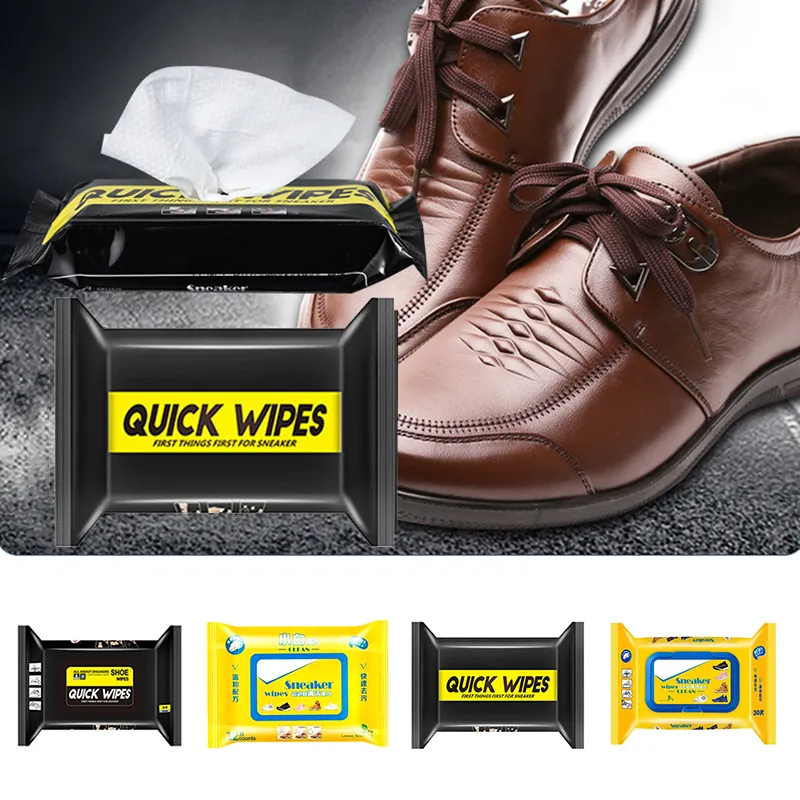 30/60 Count Disposable Sneaker Wipes for Quick, Portable Shoe Cleaning ...