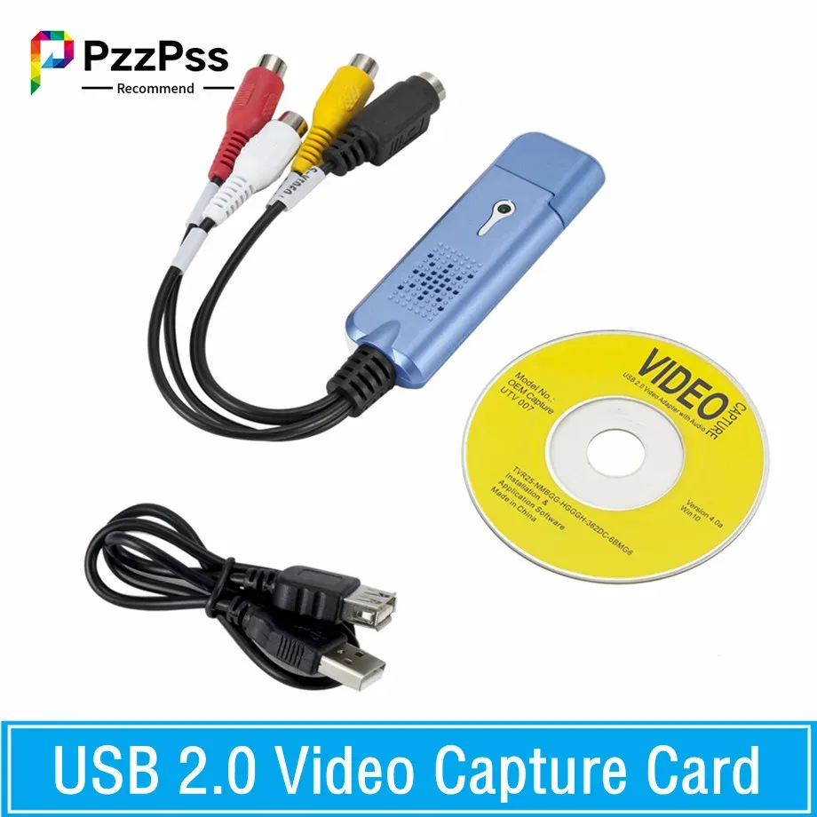 VHS USB, TV Tuner Video Capture: Portable Video Capture Card Converter ...