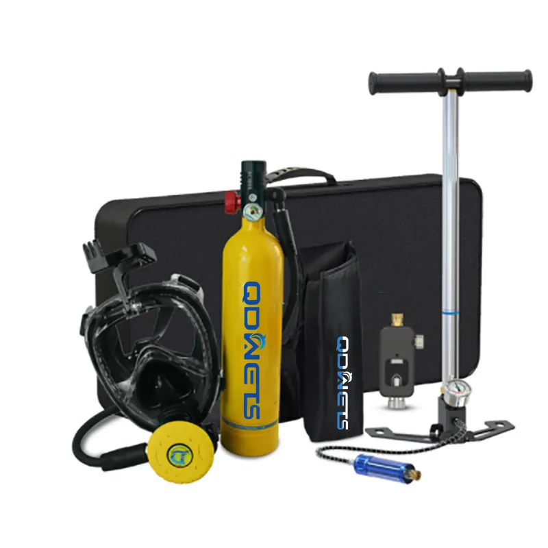 QDWETS Diving Equipment: Scuba Mask With Snorkel & 1L Mini Oxygen Tank ...
