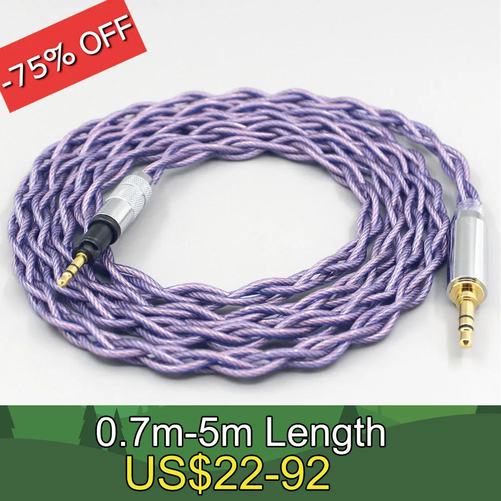 Type2 1.8mm 140 cores litz 7N OCC Headphone Cable For Sennheiser ...