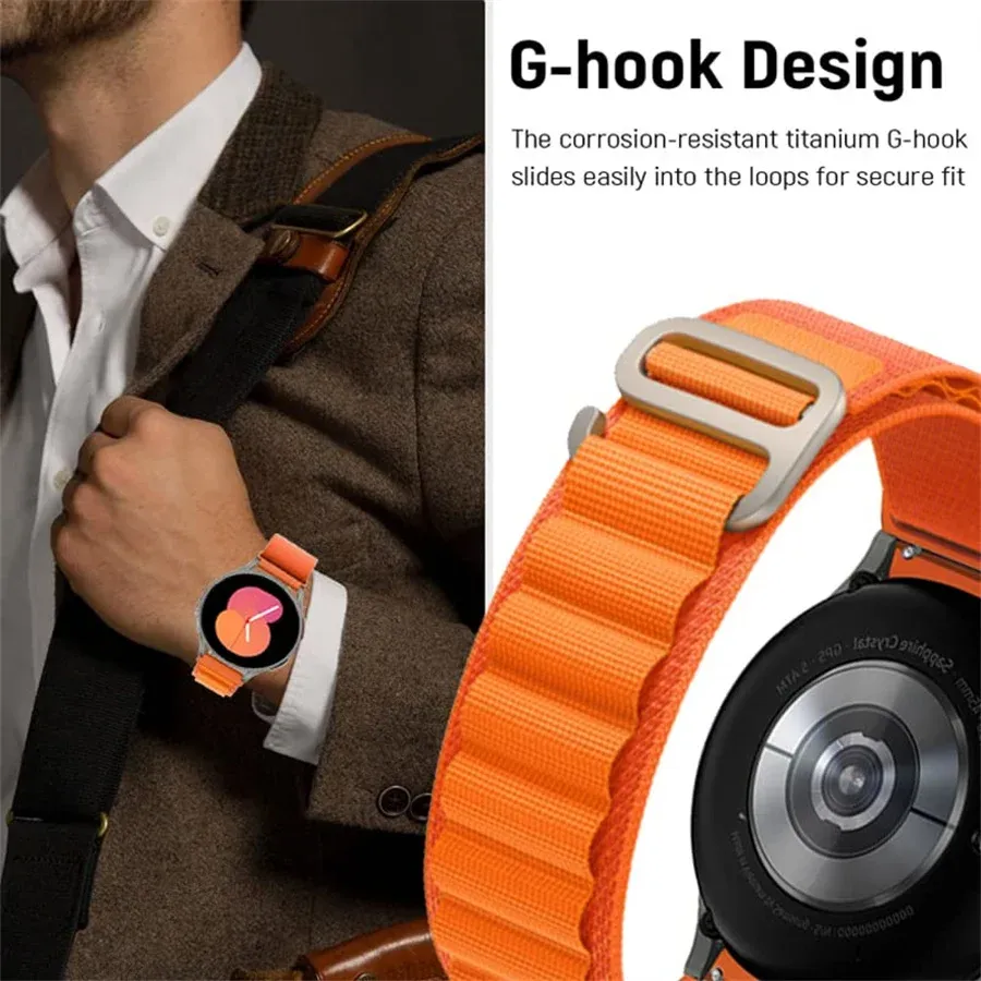 Upgraded20mm 22mm Alpine Loop Nylon Strap for Samsung Galaxy Watch 4/5 ...