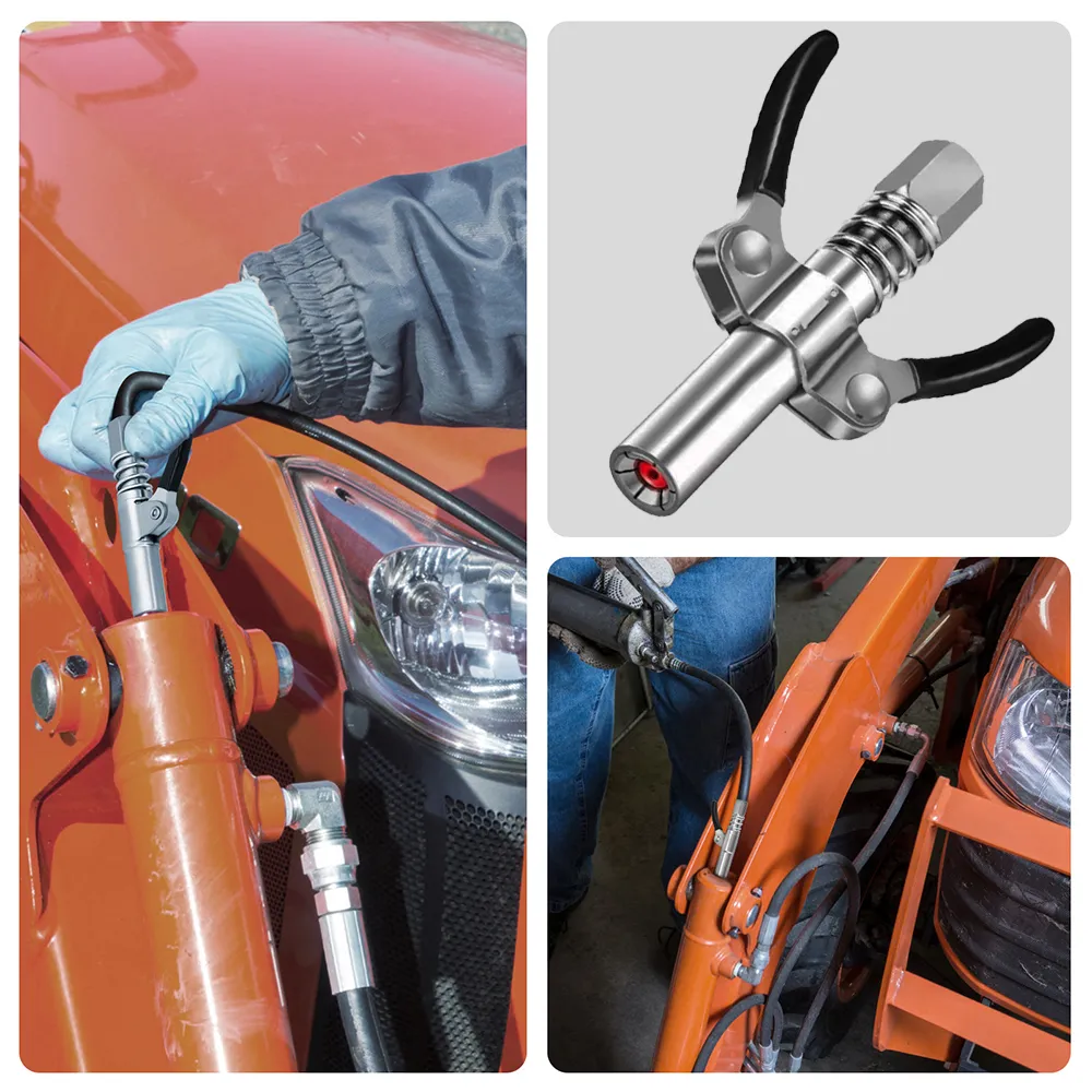Clamp Locking High Pressure Grease Nozzles Self Locking Double Handle ...
