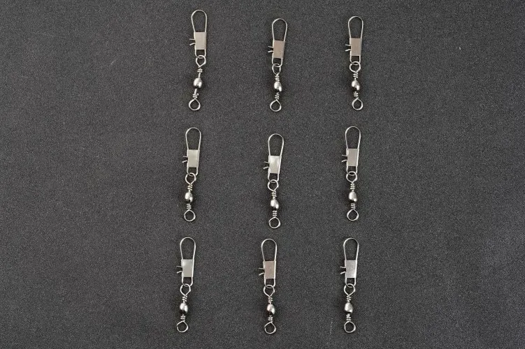 4 Size Pack Fishing Swivels Connector Pin Bearing Rolling Swivel Snap ...