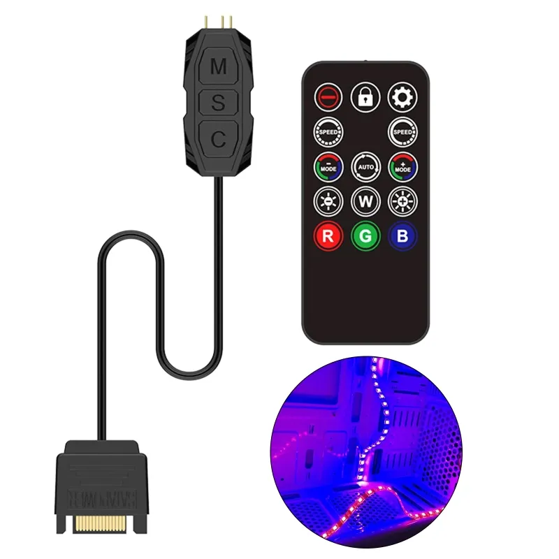 PC Fan Controller RGB PSU 5V/12V ARGB Cable For CPU Case Fan, LED Light ...