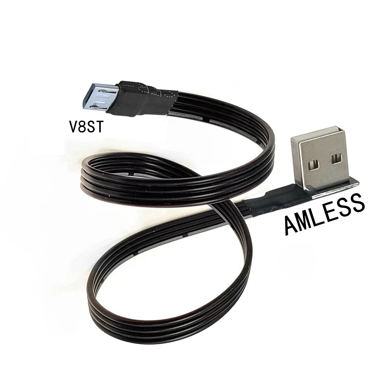 DHgate.com:Super-Flexible 90° Angled Micro USB to USB Cable, 10cm-50cm ...