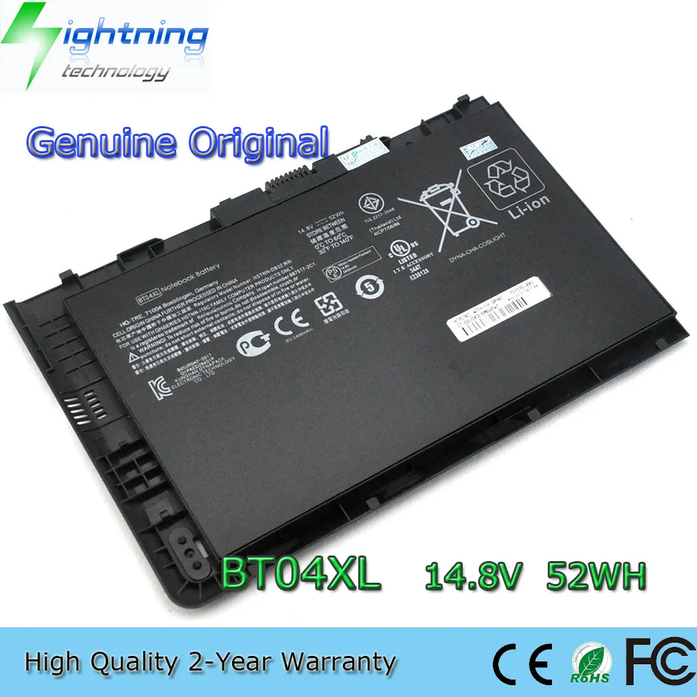 Upgraded BT04XL Laptop Battery for HP EliteBook Folio 9470M 9480M, 14 ...