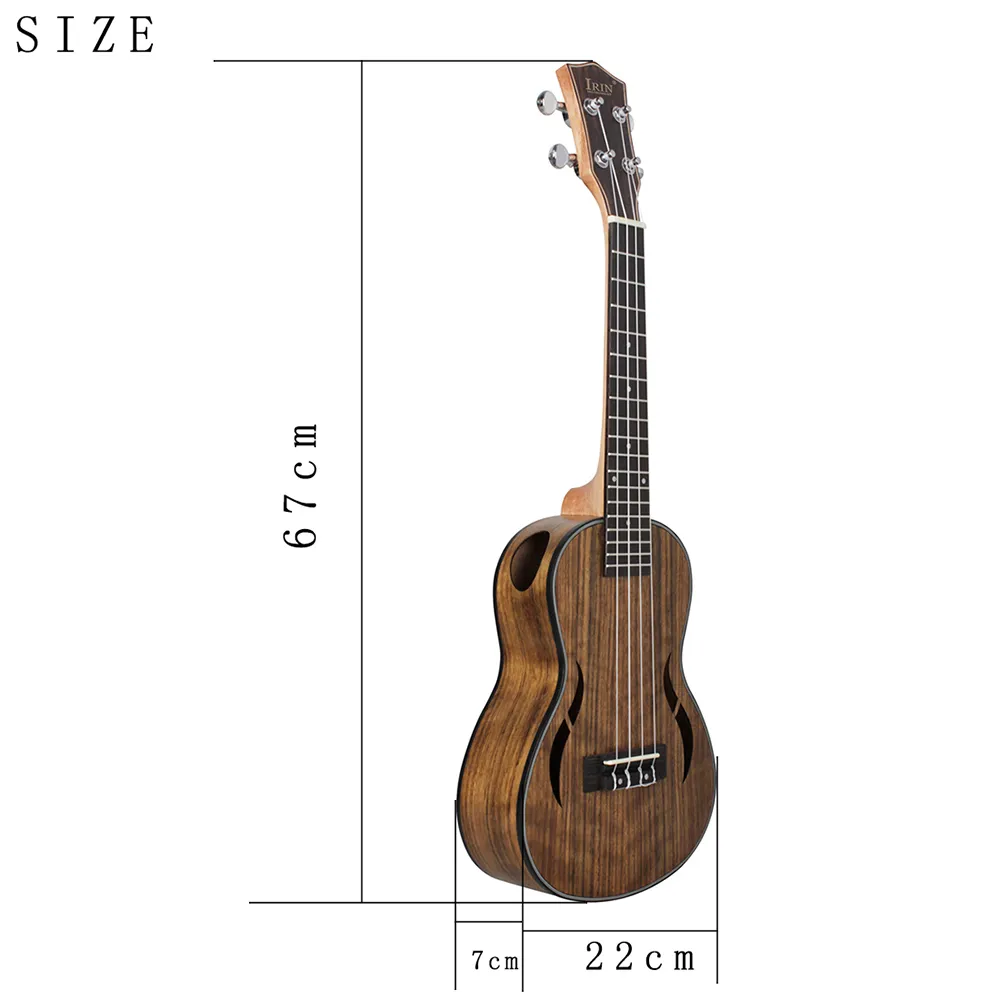Walnut Soprano Ukulele: Mini Guitar for Beginners, Kids, and Music ...
