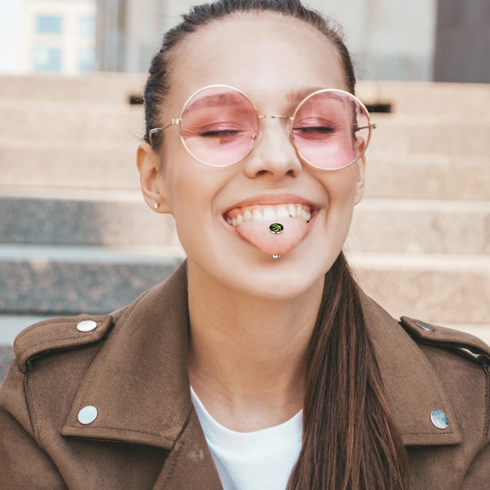 Stainless Steel Tongue Ring Ball Lip Nail Piercing Jewelry for Women ...