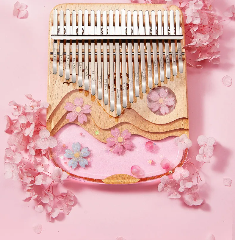 DHgate.com:Resin Kalimba 21/17 Keys Thumb Piano, Mahogany Wood Kalimbas ...
