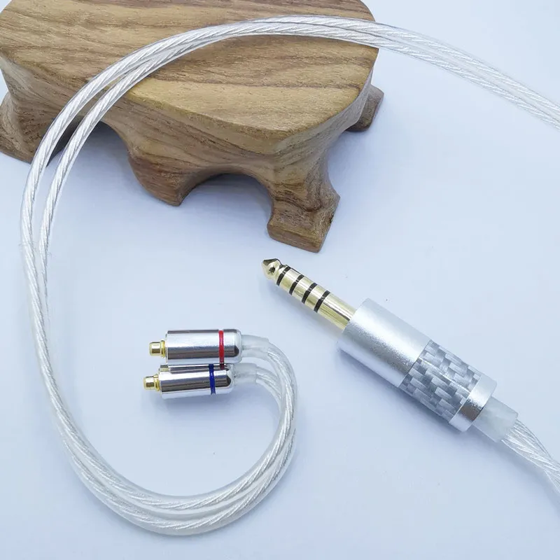 DIY MMCX Cable3.5/2.5/4.4mm Silver-plated Upgraded Replacement Earphone ...