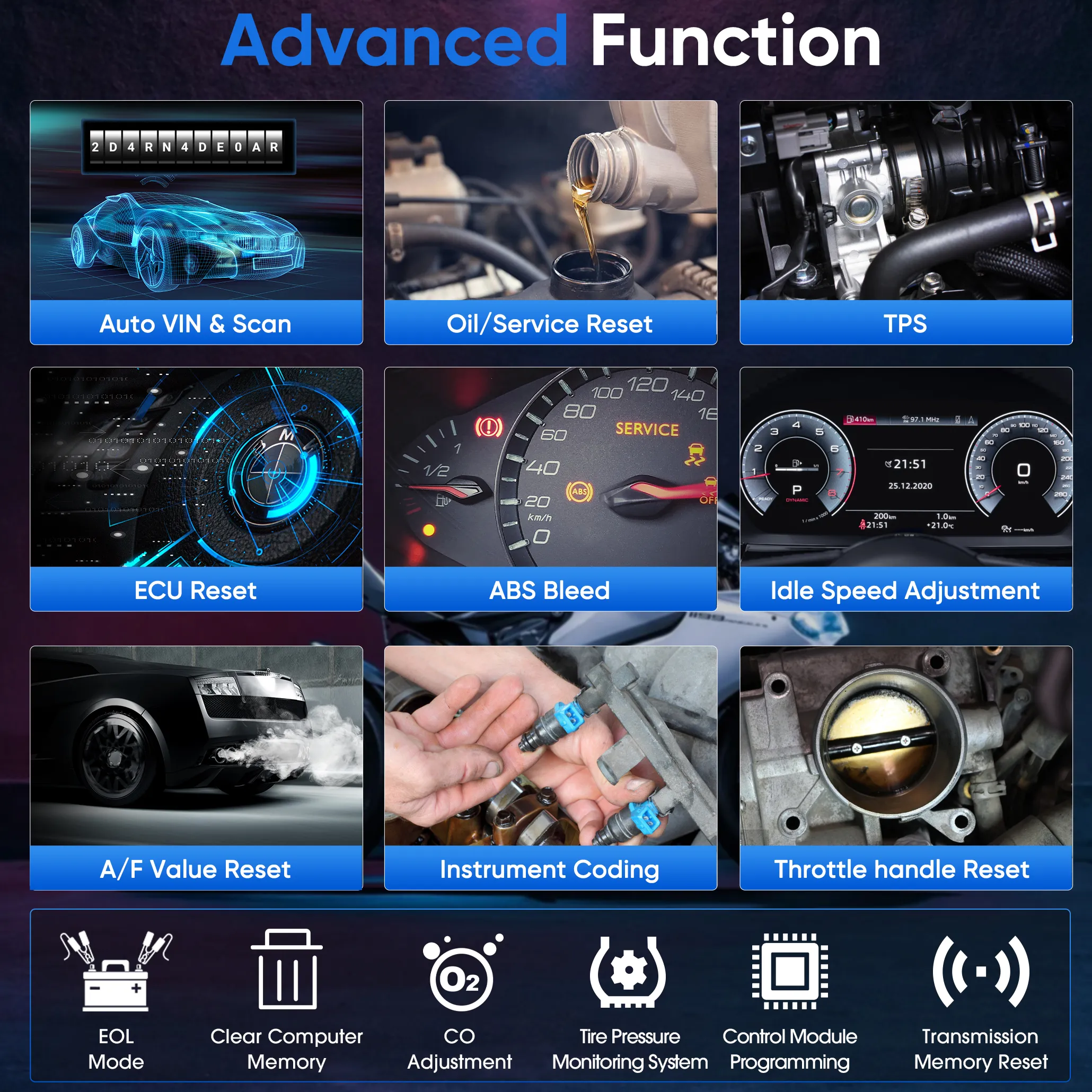DHgate.com:ANCEL MT700 Motorcycle OBD2 Scanner, ECU Coding Oil Reset ...