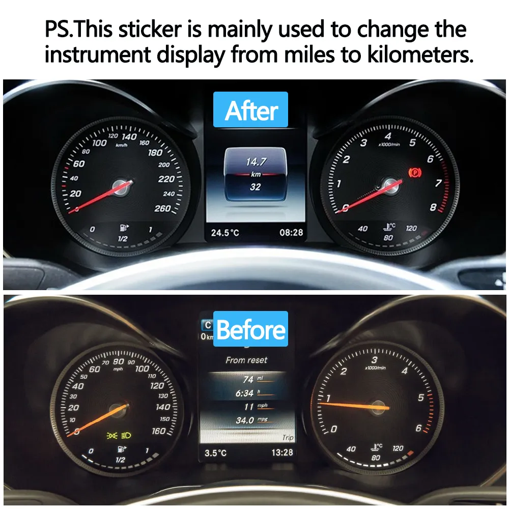 Mercedes BENZ GLC C Class Front Dashboard automobile speedometer ...