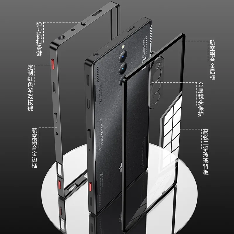 DHgate.com:RedMagic 8S Pro Transparent Acrylic Phone Case with Aluminum ...