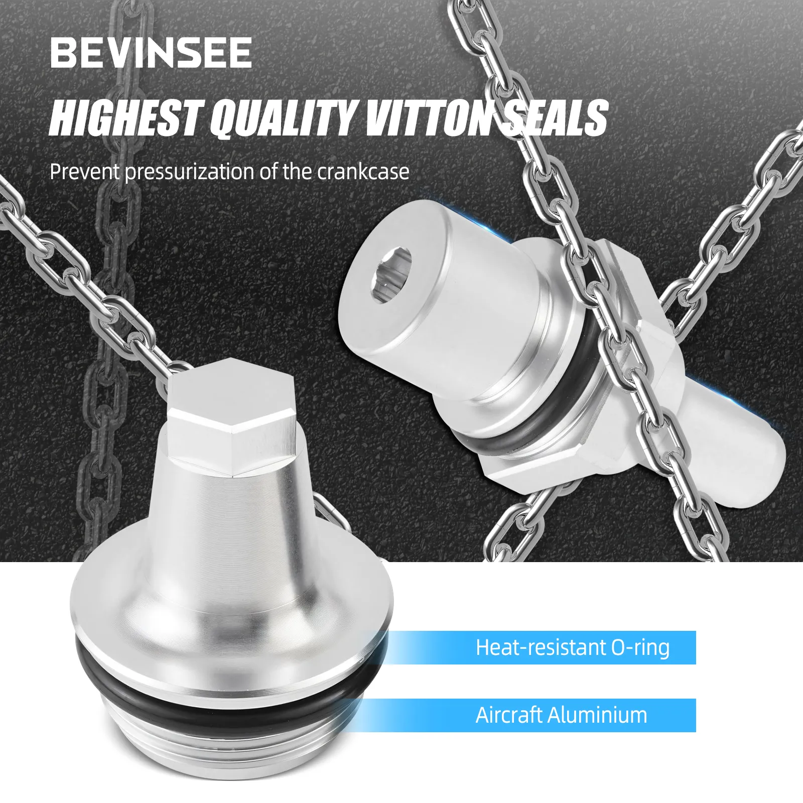 For N54 Aluminum PCV Valve & Cover Set For BMW E90 E91 E60 E61 E82 E88 ...