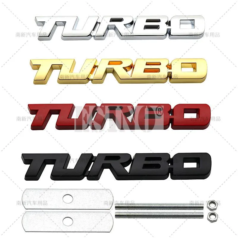 Universal 3D Turbo metal auto emblems for Front Grill...