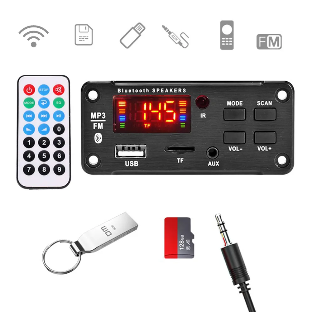 DHgate.com:"Bluetooth 5.0 MP3 Player Decoder, 2x25W Audio Amplifier Board, Car Kit with FM Radio ...