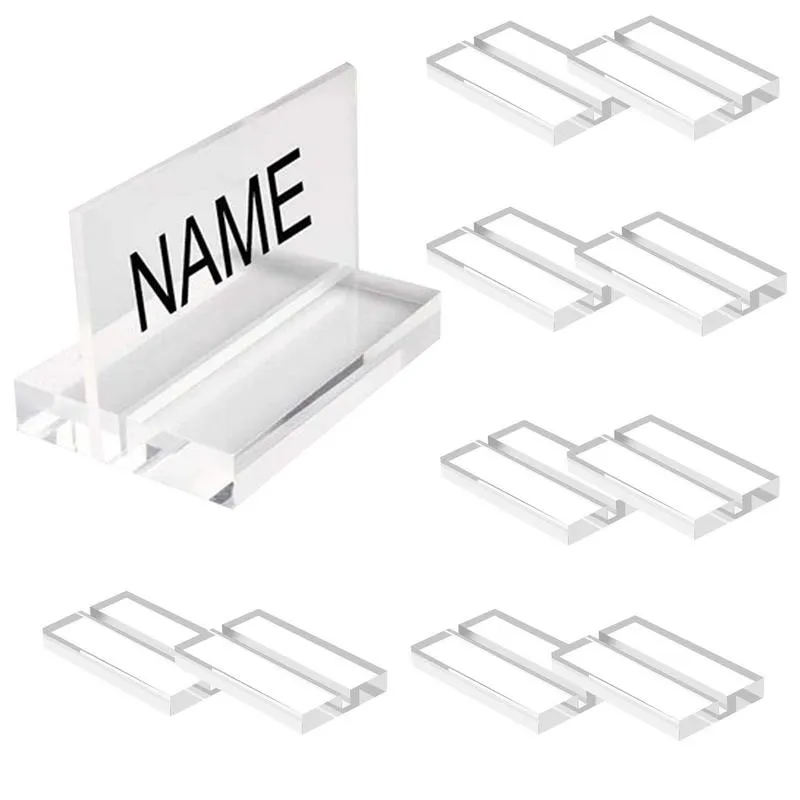 Elegant Clear Acrylic Sign Holders: Reusable Table Number Stands 10 ...