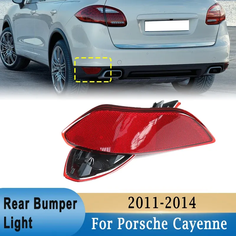 Rear Bumper Lights Cover Tail Fog Lamp Reflector for Porsche Cayenne ...