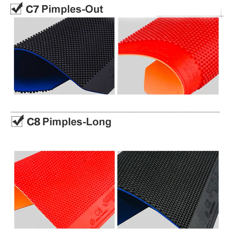 DHgate.com:DHS C7 & C8 Table Tennis Rubber Set - ITTF Approved Pips-Out ...