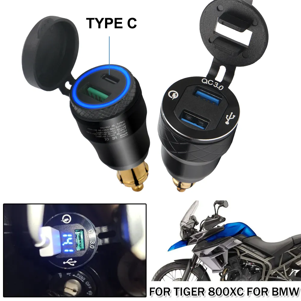 DHgate.com:F800R R1200RT DIN Hella Dual USB QC3.0 Charger TypeC Socket ...