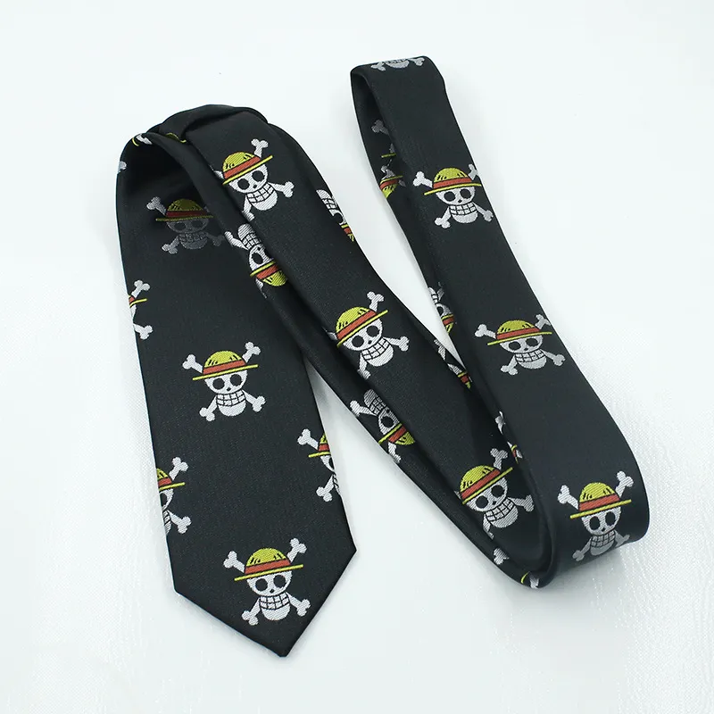 ONE PIECE Anime Cosplay Skull Tie Necktie With Luffy, Roronoa, Zoro ...