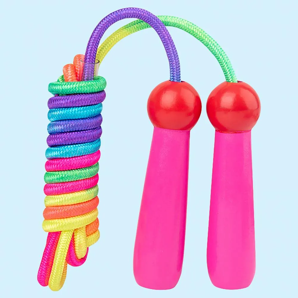 DHgate.com:Adjustable Wooden Handle Rainbow Jump Rope for Fitness and ...