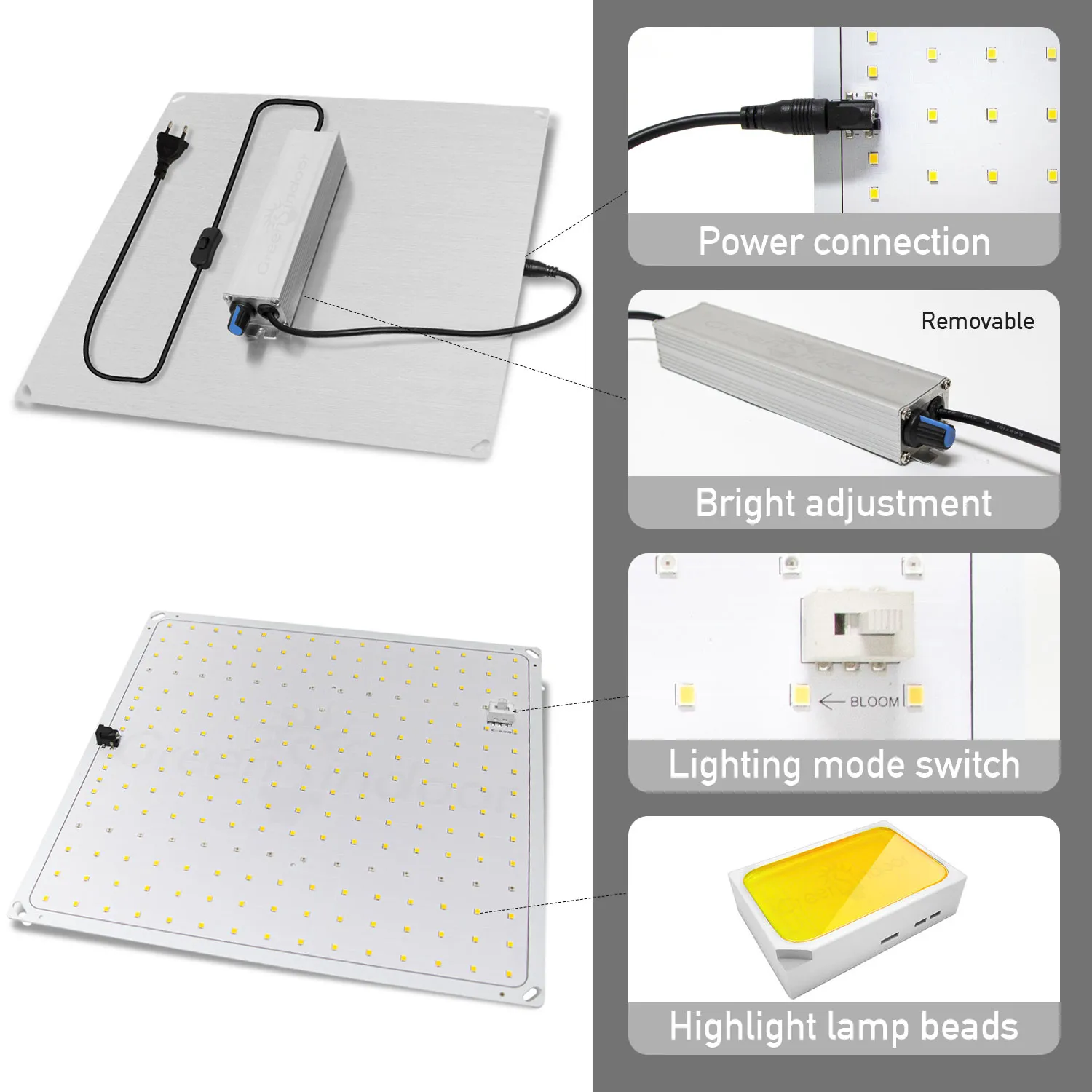 Dual Control Grow Light 800W Quantum Board LM281b+ Chip LED Panel Full Spectrum for Indoor Plant ...